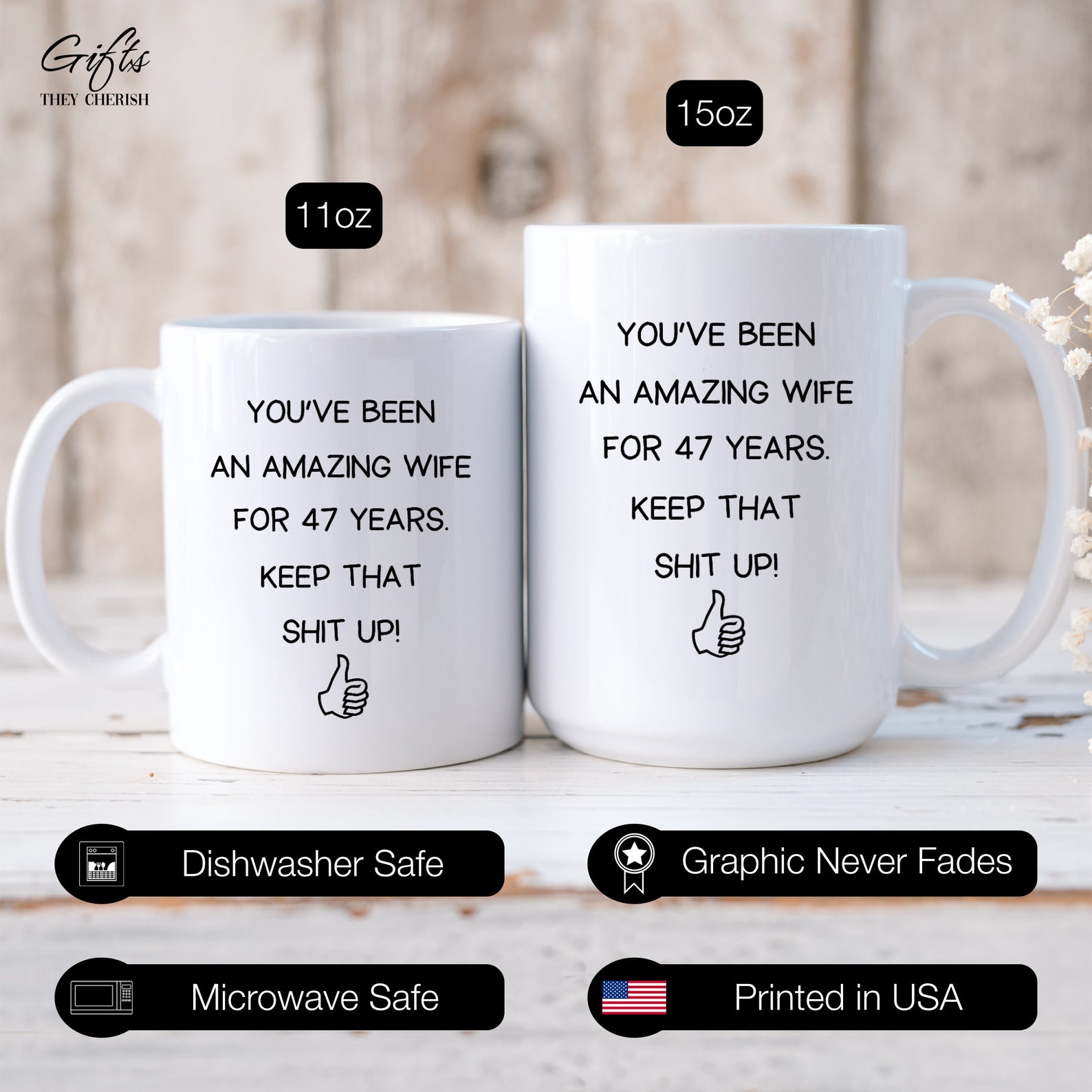 47th Anniversary Gift for Her, 47 Year Anniversary Gift for Wife, 47th ...