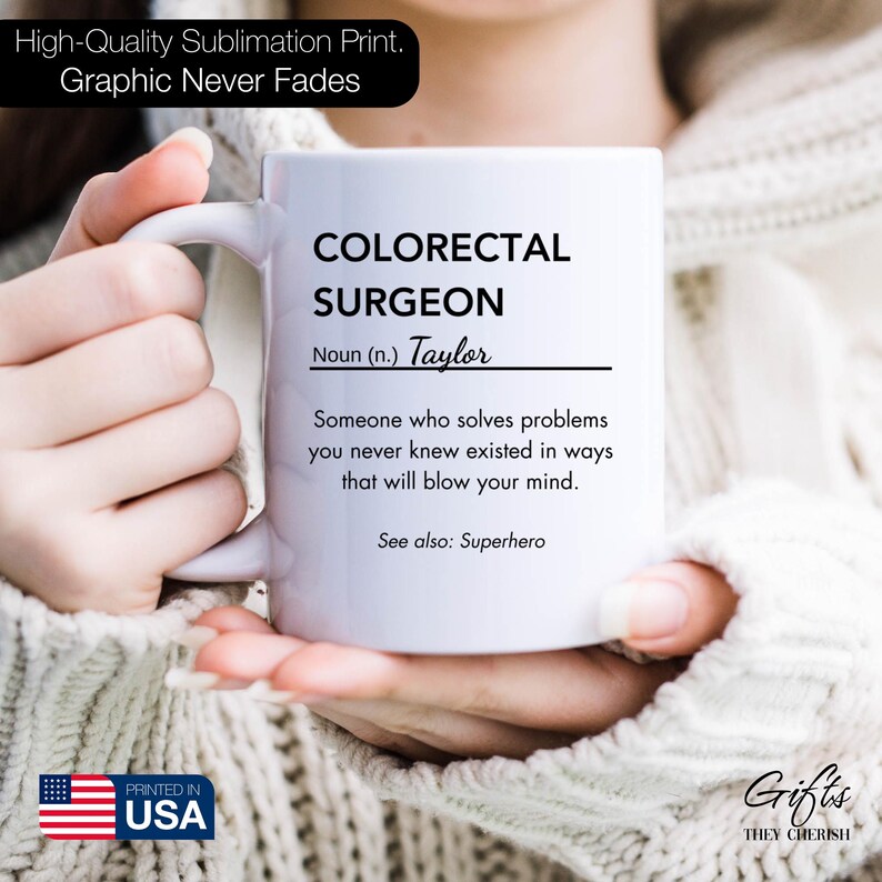 Colorectal Surgeon Personalized Gift, Colorectal Surgeon Definition Mug ...