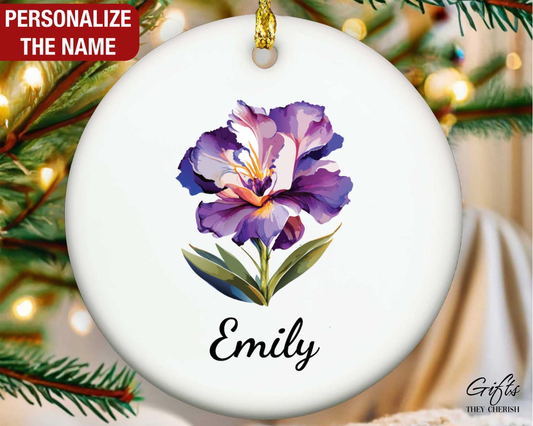 Iris Ornament, Iris Name Ornament, Iris Personalized Ornament, Custom ...