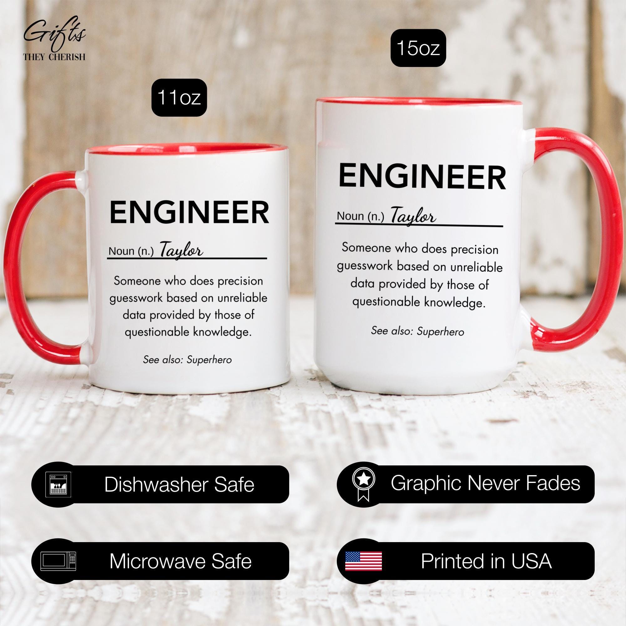 Engineer Mug, Personalized Engineer Definition Gift - Etsy