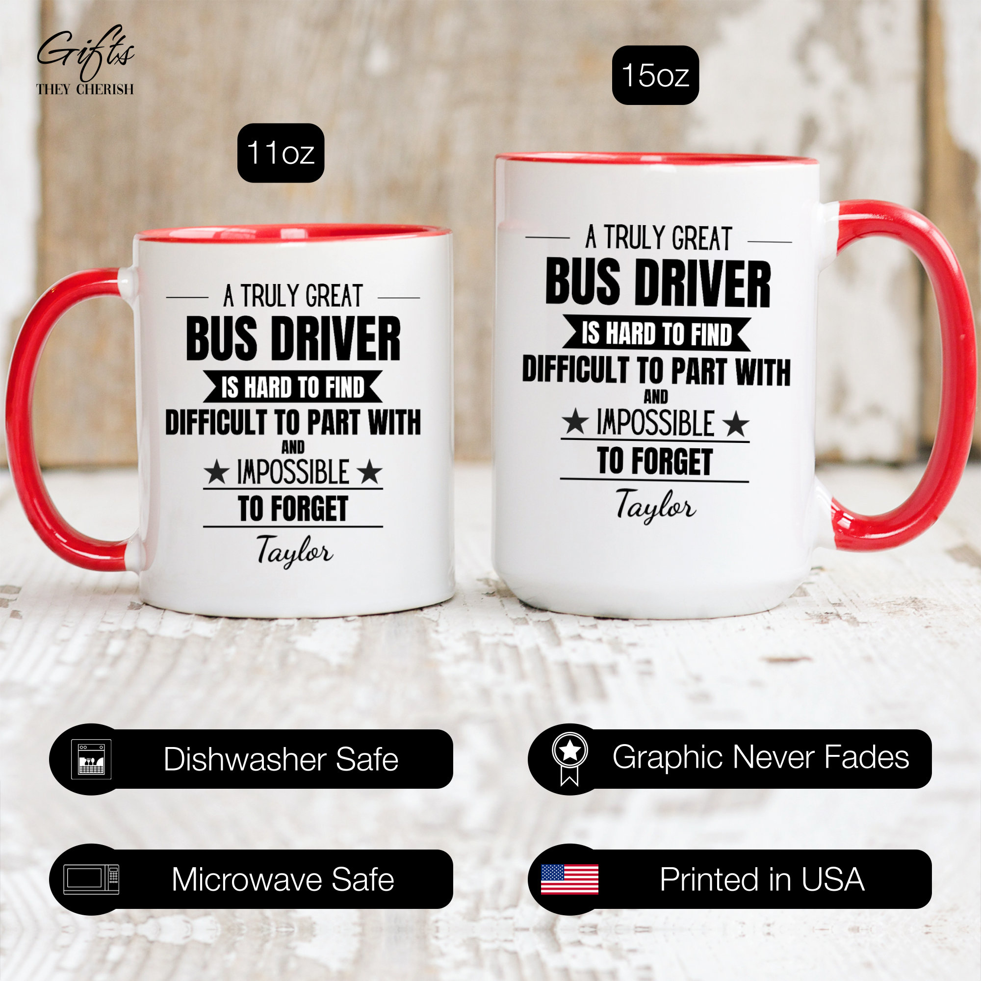 Bus Driver Gift Personalized Mug, Bus Driver Thank You, Bus Driver ...