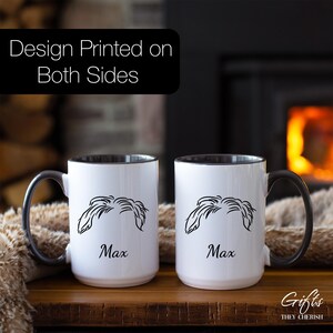 Lowchen Ears Outline Mug, Lowchen Personalized Cup, Lowchen Mug ...