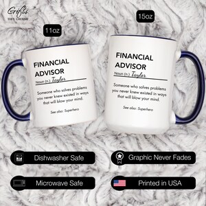 Financial Advisor Definition Mug Personalized, Financial Advisor Cup ...