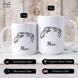 Lowchen Ears Outline Mug, Lowchen Personalized Cup, Lowchen Mug ...