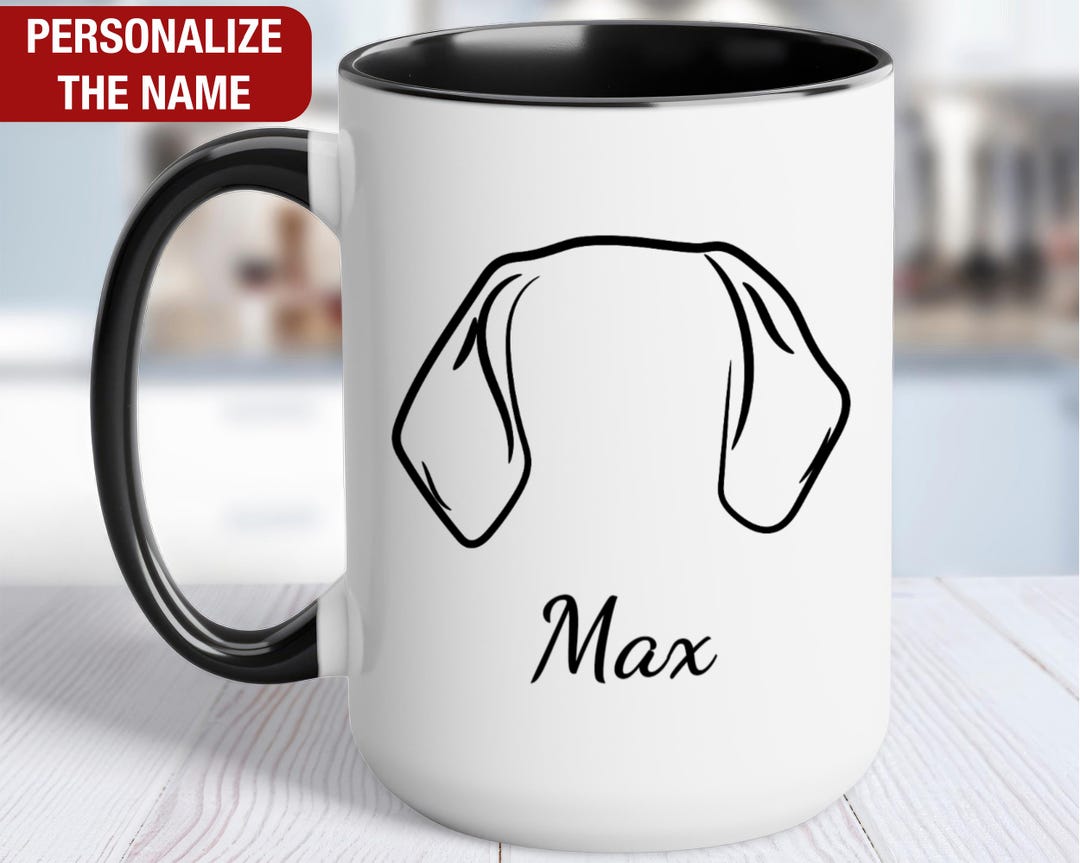 Treeing Walker Coonhound Ears Outline Mug, Treeing Walker Coonhound ...