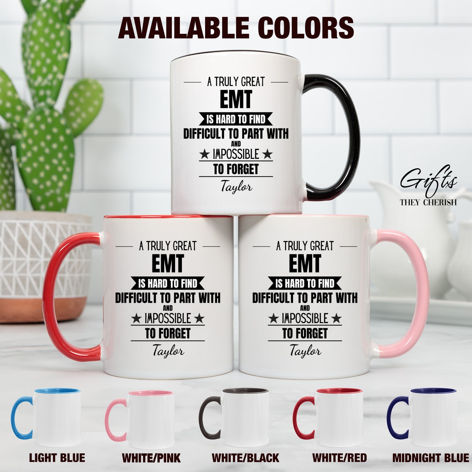 EMT Personalized Gift, EMT Thank You Mug, EMT Cup, Emergency Medical ...