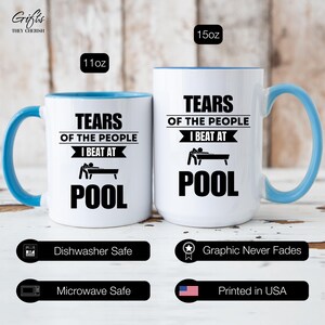 Pool Mug, Tears of the People I Beat at Pool, Funny Pool Gift, Pool ...