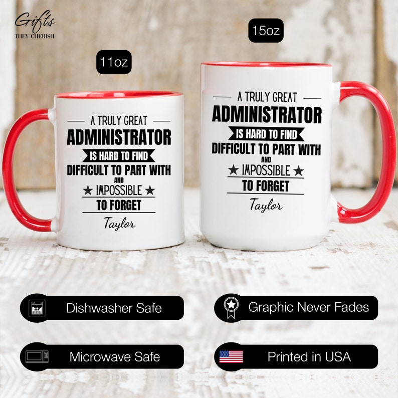 Administrator Personalized Gift, Administrator Thank You Mug ...