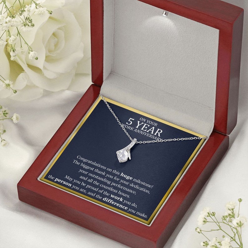 5 Year Work Anniversary Gift for Her 5 Years of Service Gift - Etsy