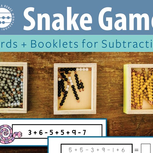 Montessori Math Addition Snake Game Bundle for Facts Practice - Etsy