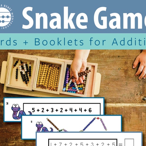 Montessori Math Addition Snake Game Bundle for Facts Practice - Etsy