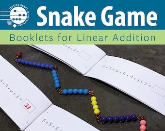 Montessori Math Addition Snake Game Cards (bead Stair Version) for ...