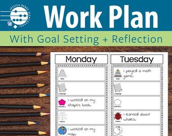 Montessori Work Plan Mini Booklet | Etsy