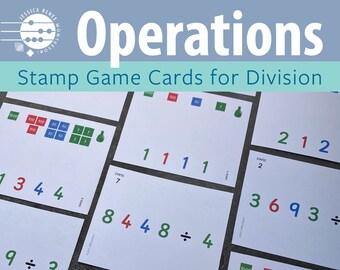 Montessori Math 4-digit Stamp Game Addition With Small Cards | Etsy