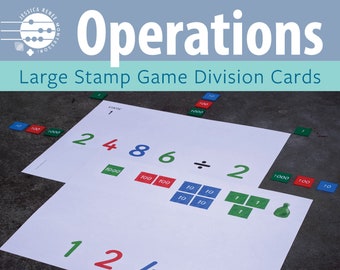 Montessori Math 4-digit Stamp Game Addition With Small Cards | Etsy