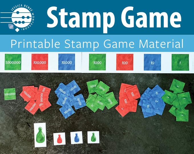 Montessori Stamp Game-math Learning Materials, Math Manipulatives ...