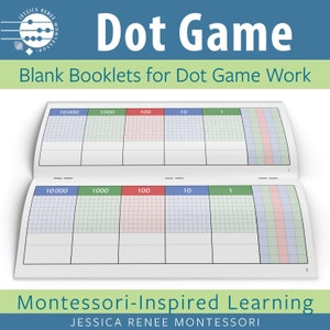 Montessori Math Paper: Blank Dot Game Booklets - Etsy