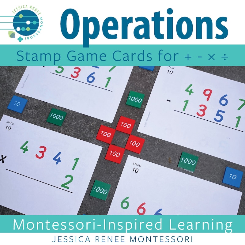 Stamp Game Montessori Cards - Etsy