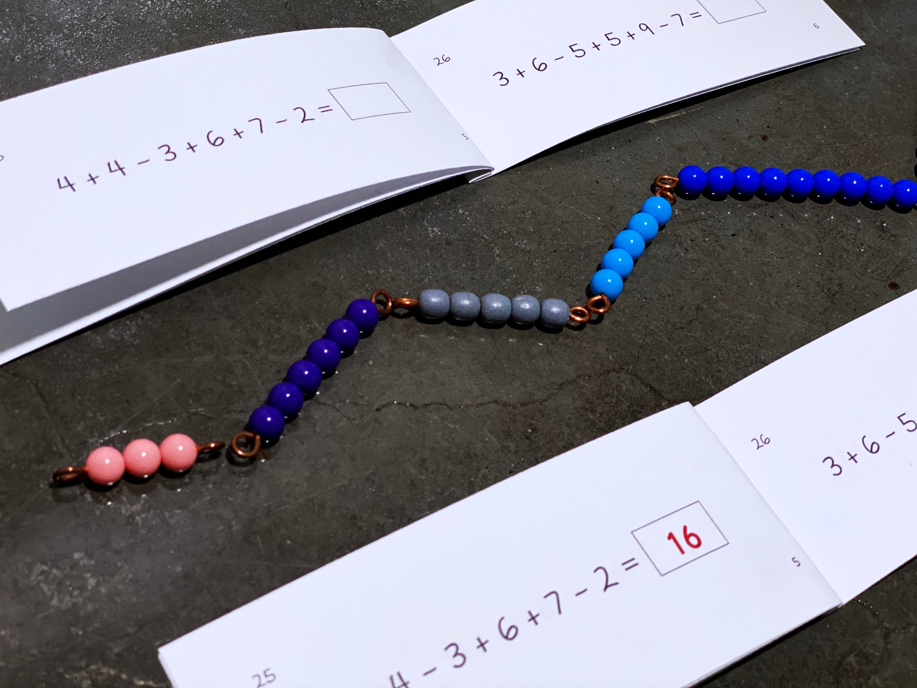 Montessori Math Addition and Subtraction Snake Game Booklets for Facts ...