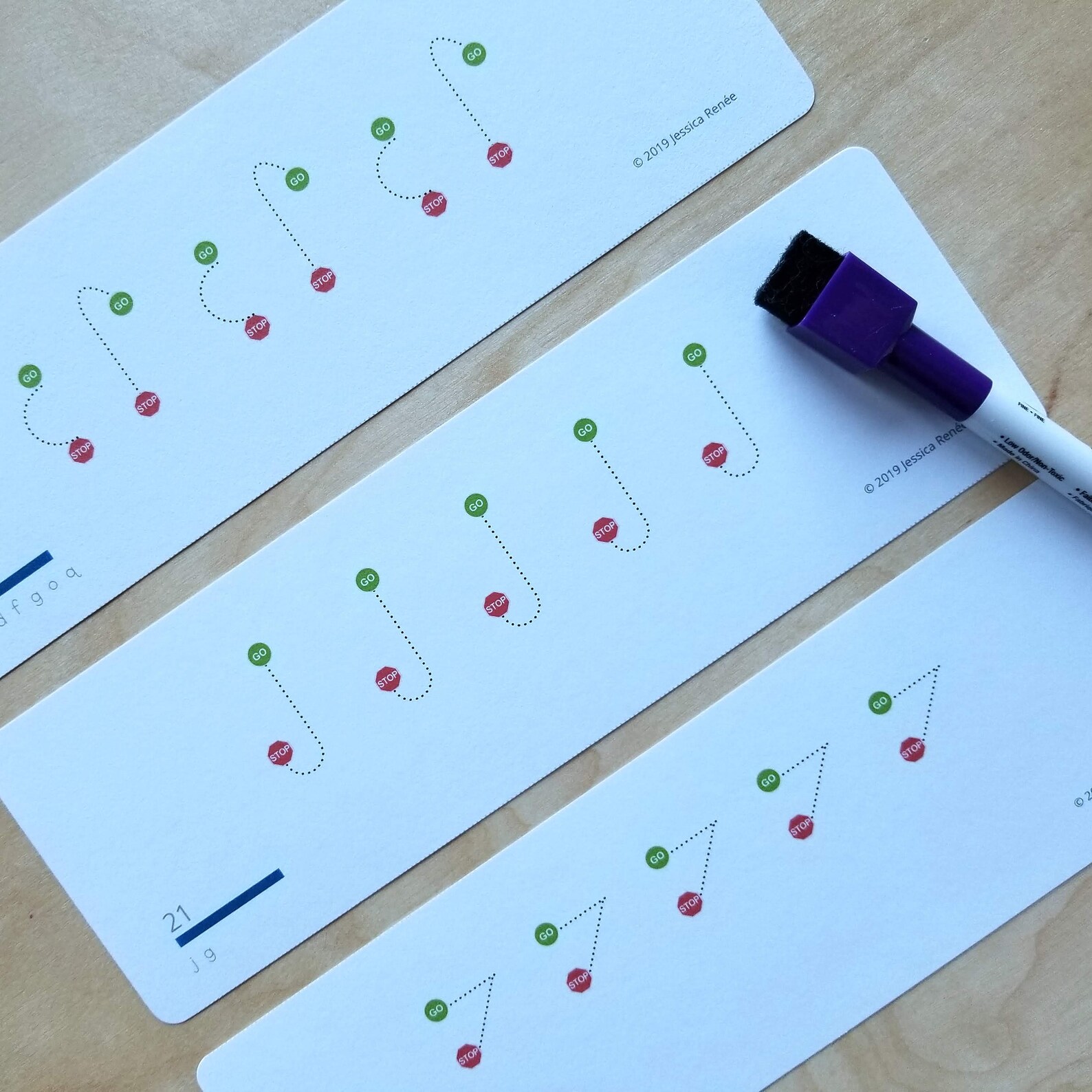 Pre-writing Tracing Cards: Lowercase Strokes - Etsy