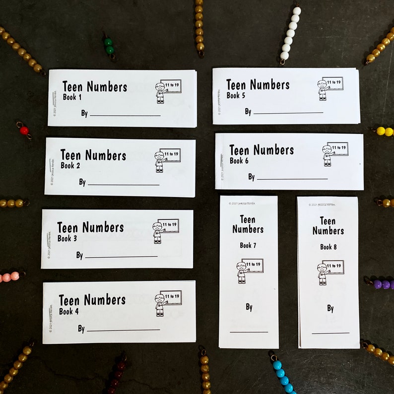 Montessori Math Numbers 19 and 1119 With the Colored Bead - Etsy