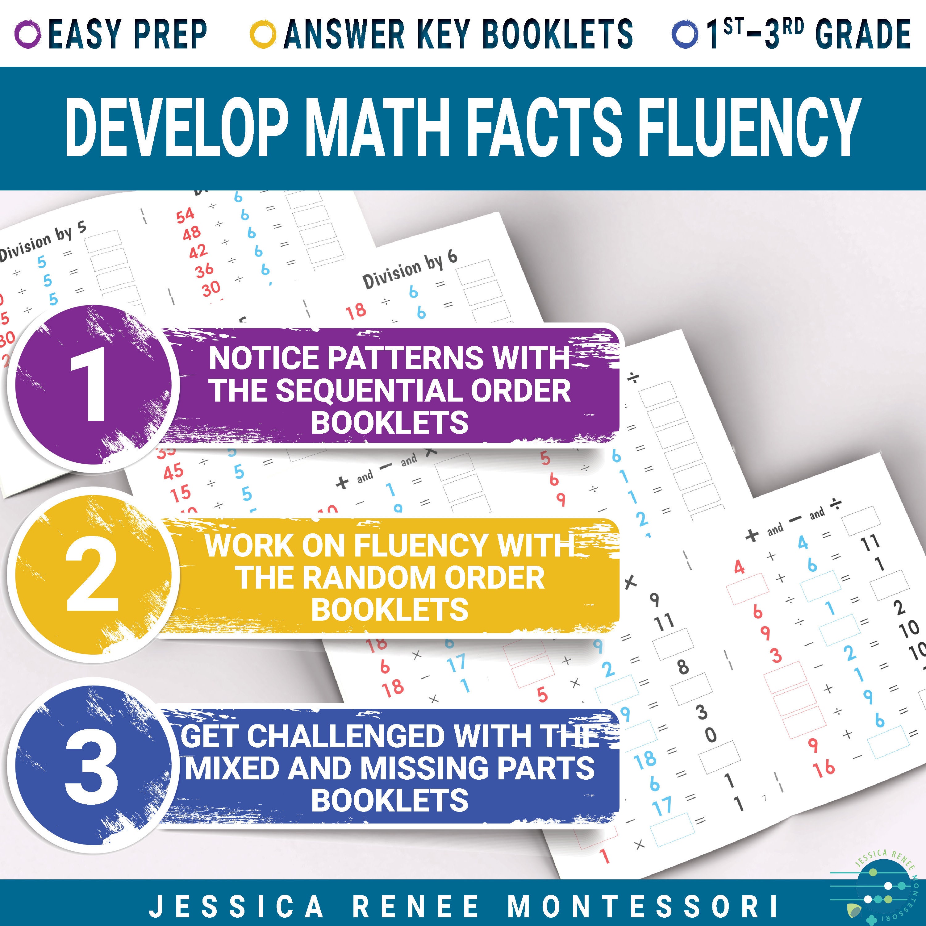 Montessori Math Facts Booklets Bundle for Fluency Practice - Etsy