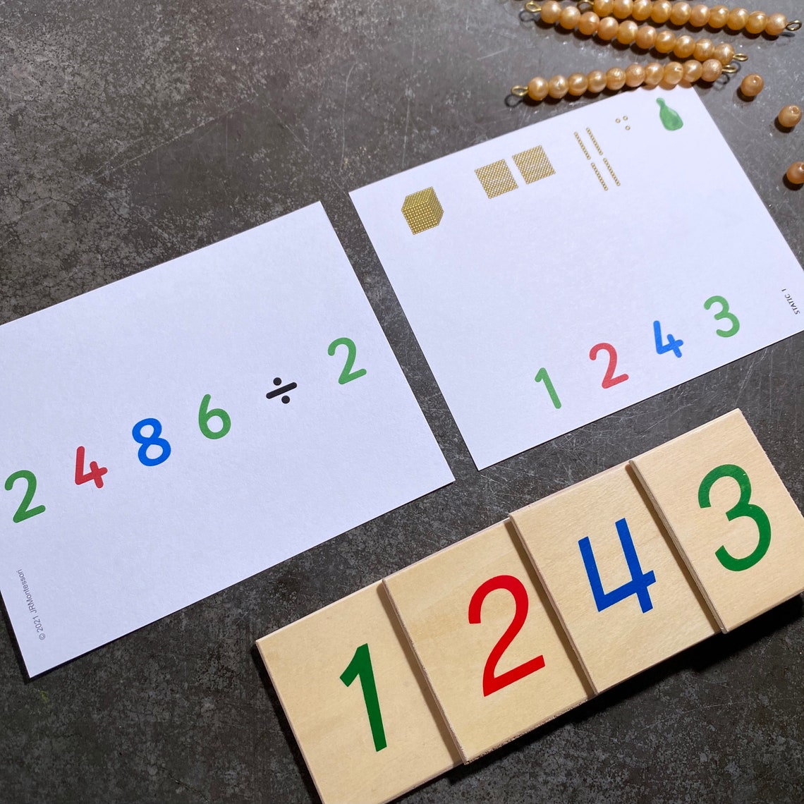 Montessori Math Golden Bead Task Cards and Recording Booklets, All 4 ...