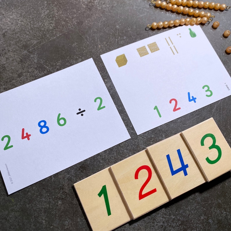 Montessori Math Golden Bead Task Cards and Recording Booklets, All 4 ...
