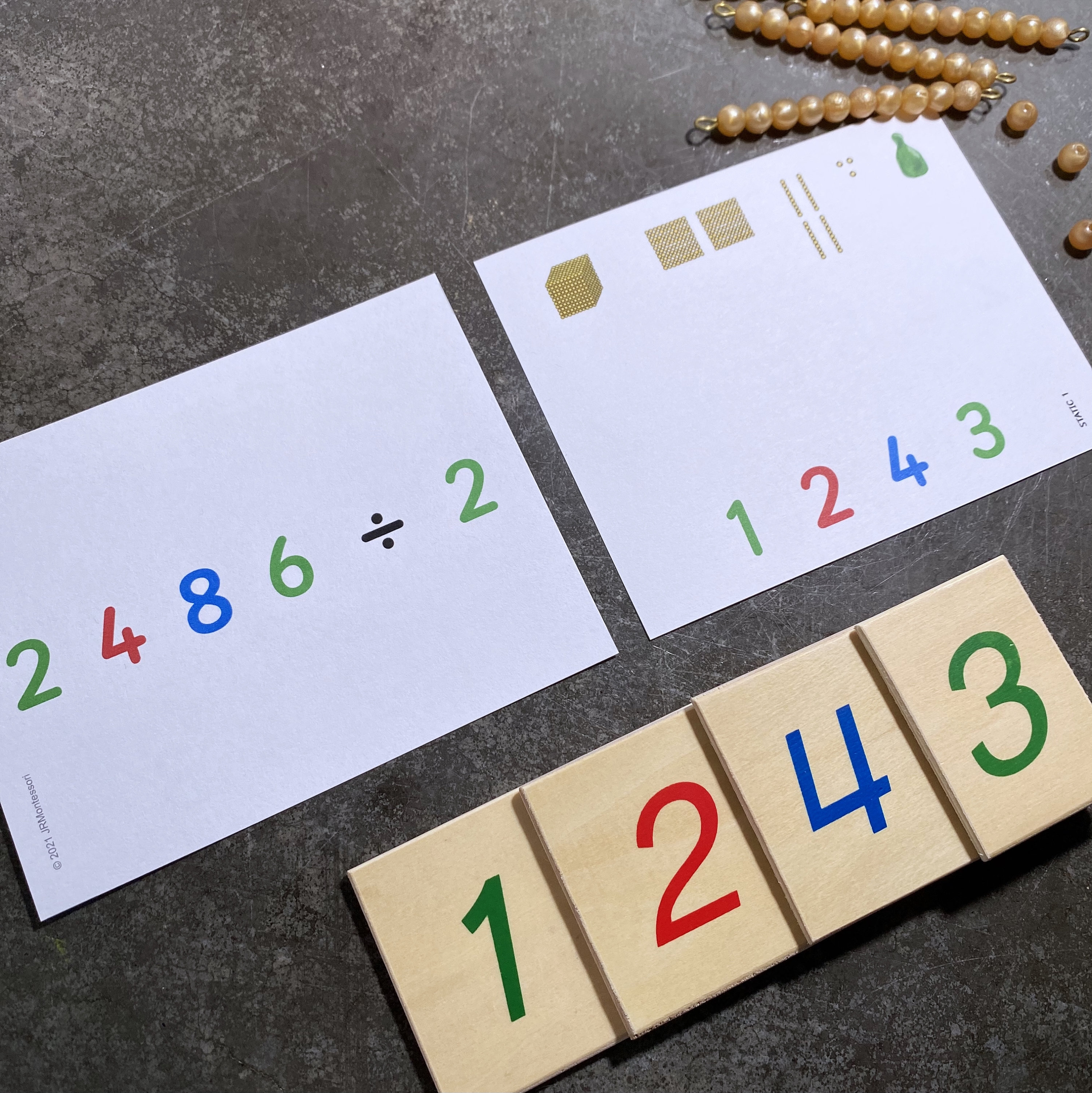 Montessori Math Golden Bead Task Cards and Recording Booklets, All 4 ...