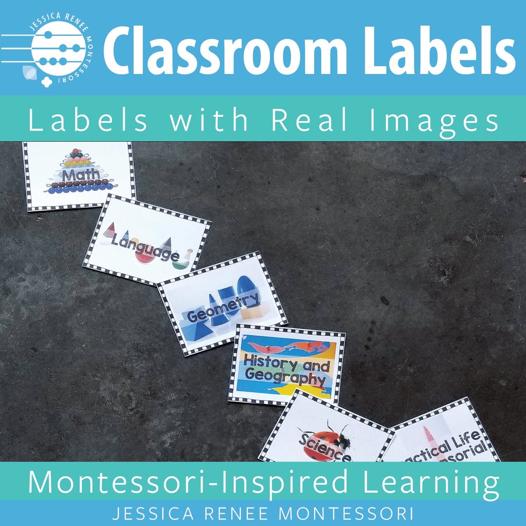 Montessori Classroom Area Labels With Real Images - Etsy