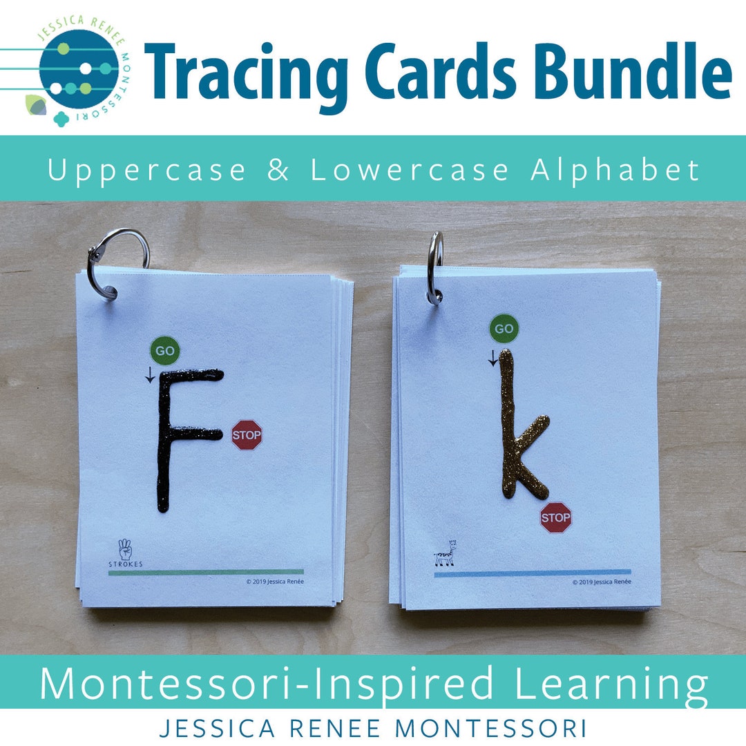 Printing Tracing Cards: Uppercase and Lowercase Alphabet Bundle - Etsy