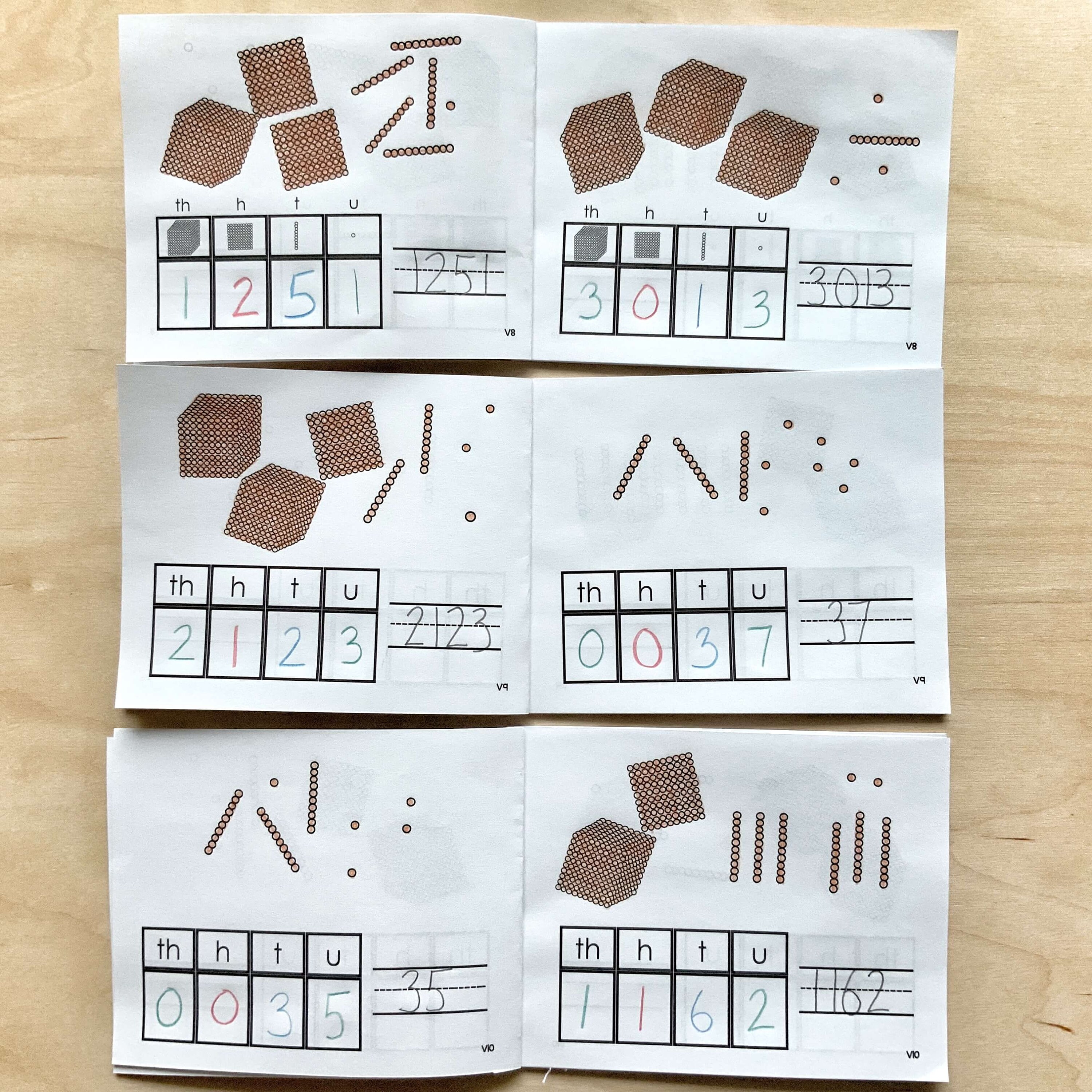 Montessori Math Place Value, Golden Beads, Base 10, Numbers, Large ...