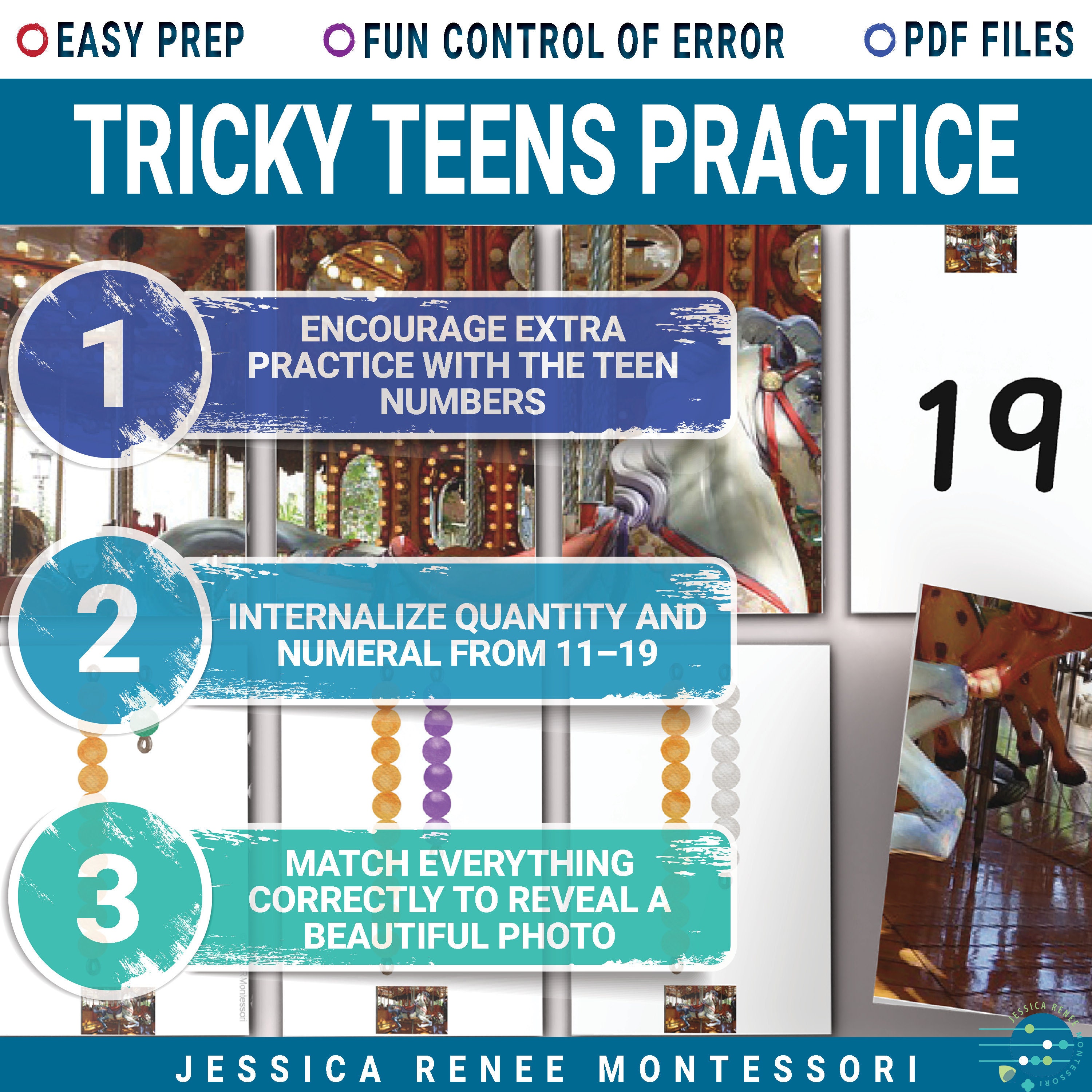 Montessori Math Puzzles for Practicing the Teen Numbers - Etsy