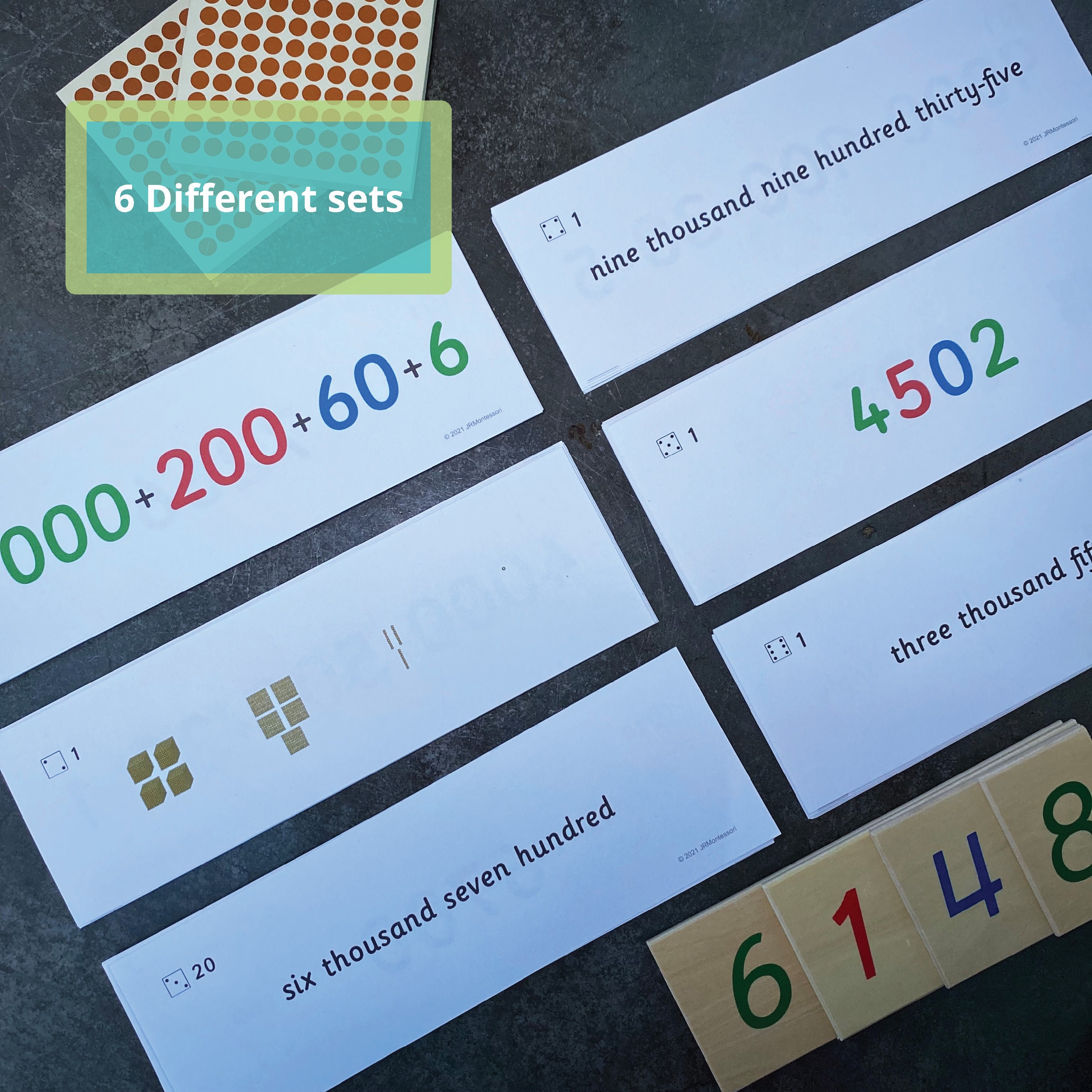 Montessori Math Place Value Notation Cards Bundle With Expanded Form ...