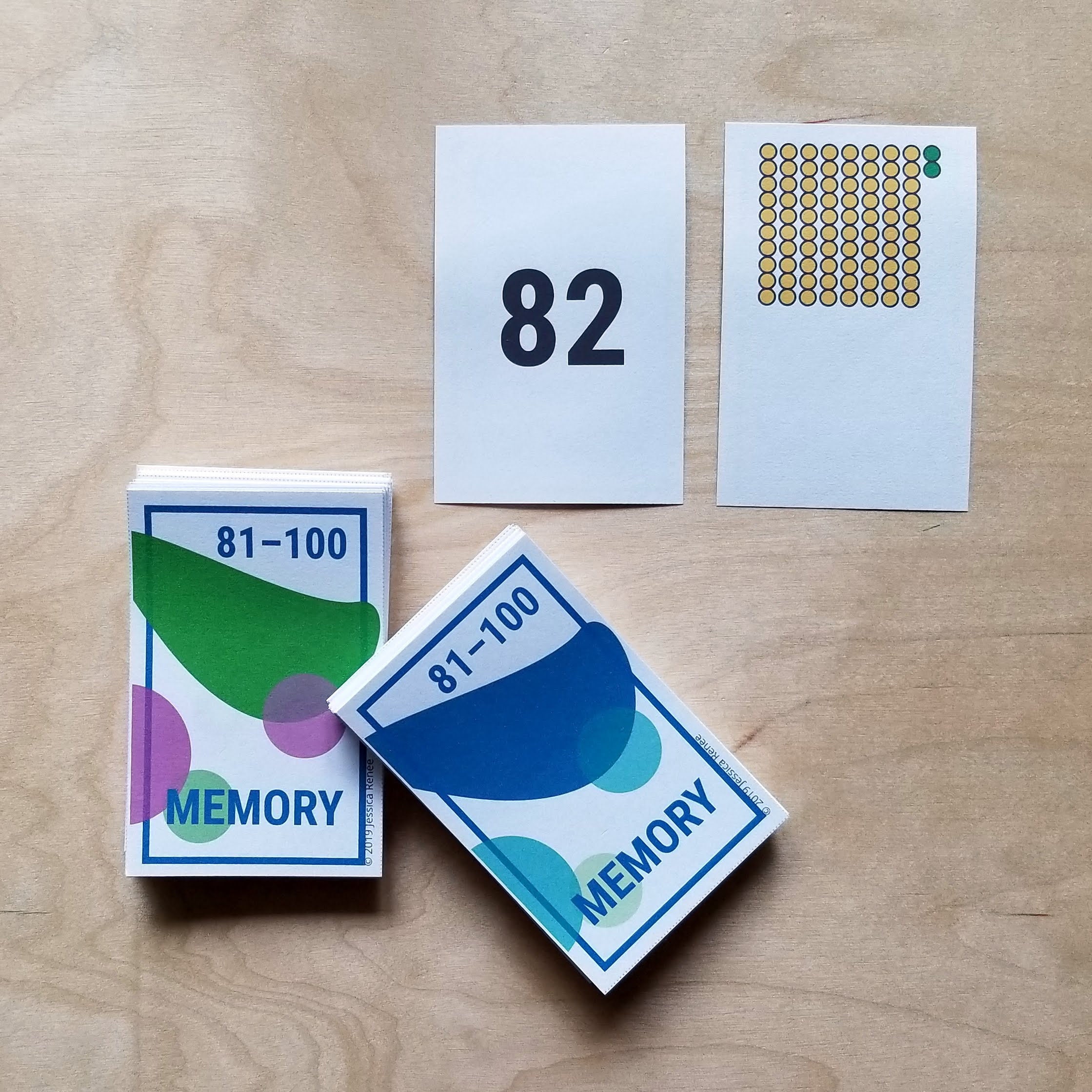 Montessori Math Memory Game: Beads and Numerals for 81–100 - Etsy
