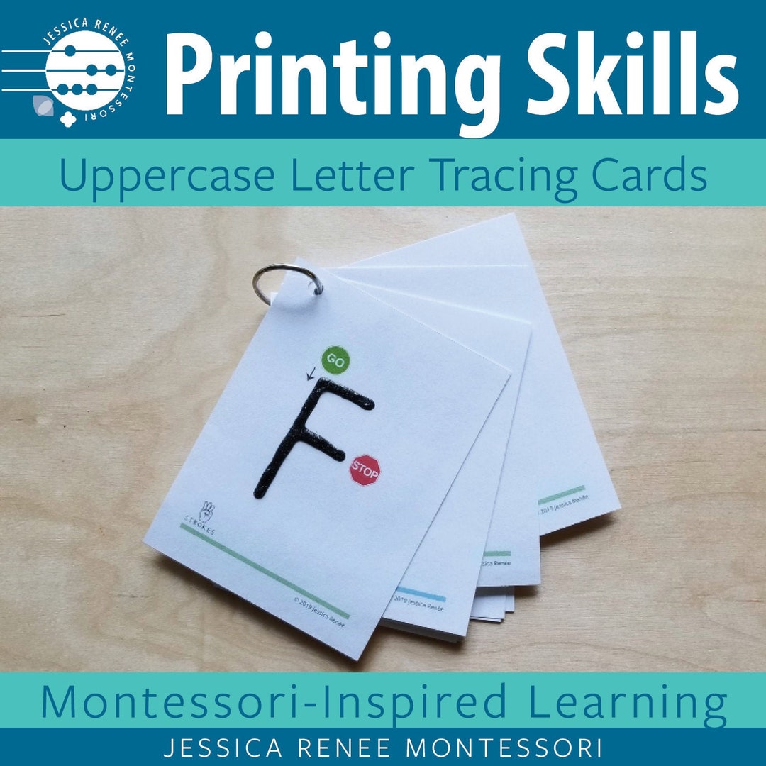 Printing Tracing Cards: Uppercase Alphabet - Etsy
