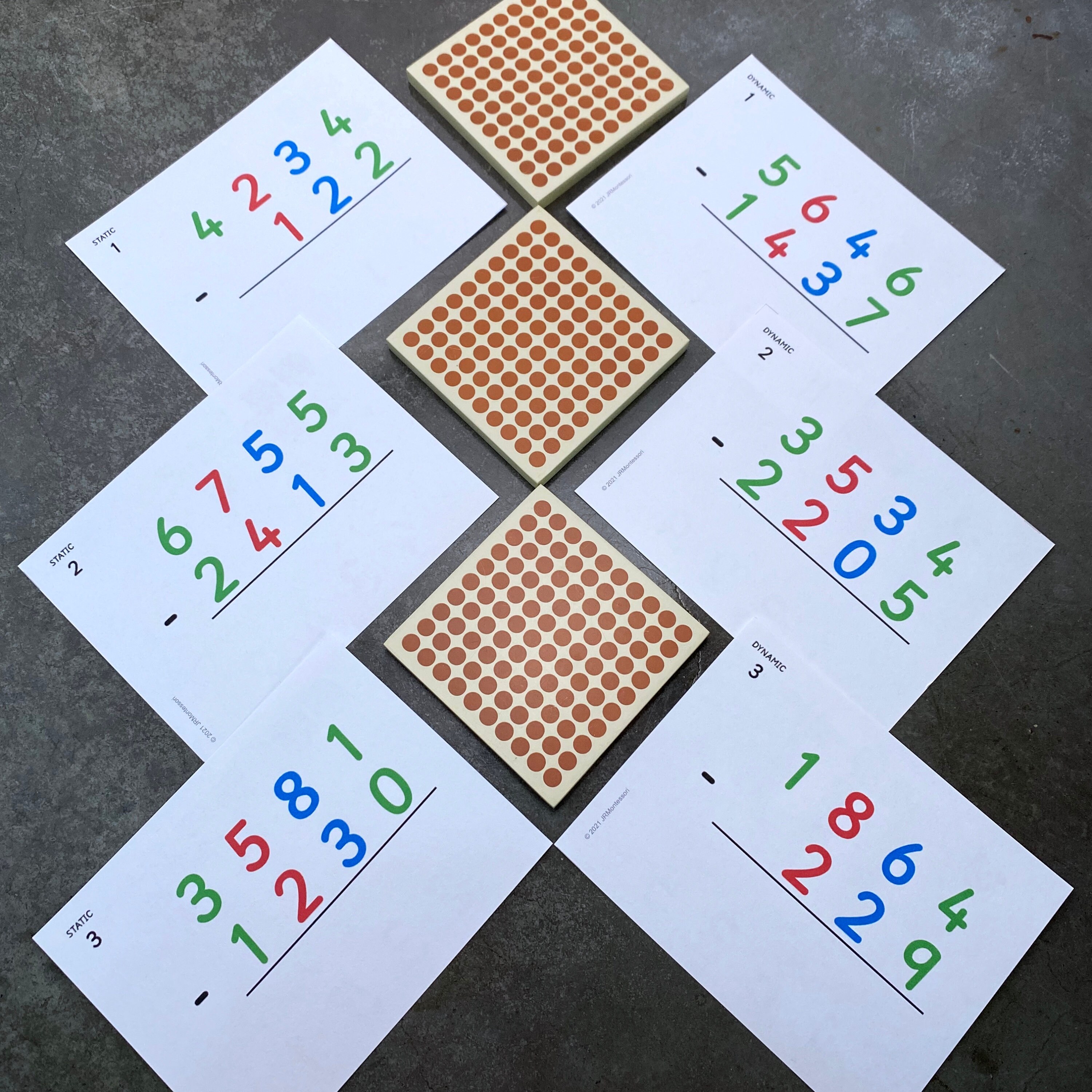 Montessori Math Operations: Small Command Cards Bundle, Golden Bead ...