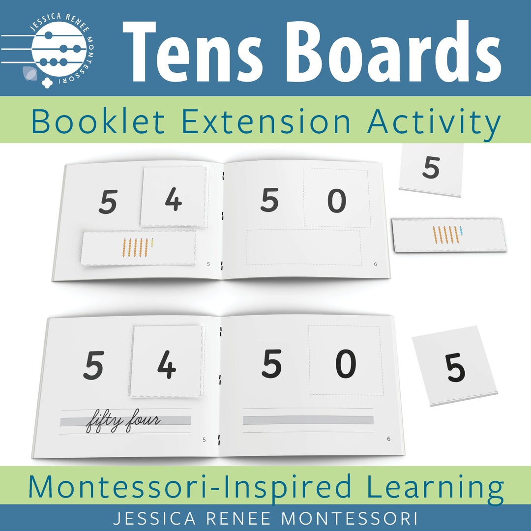 Montessori Math Tens Boards Booklets - Etsy