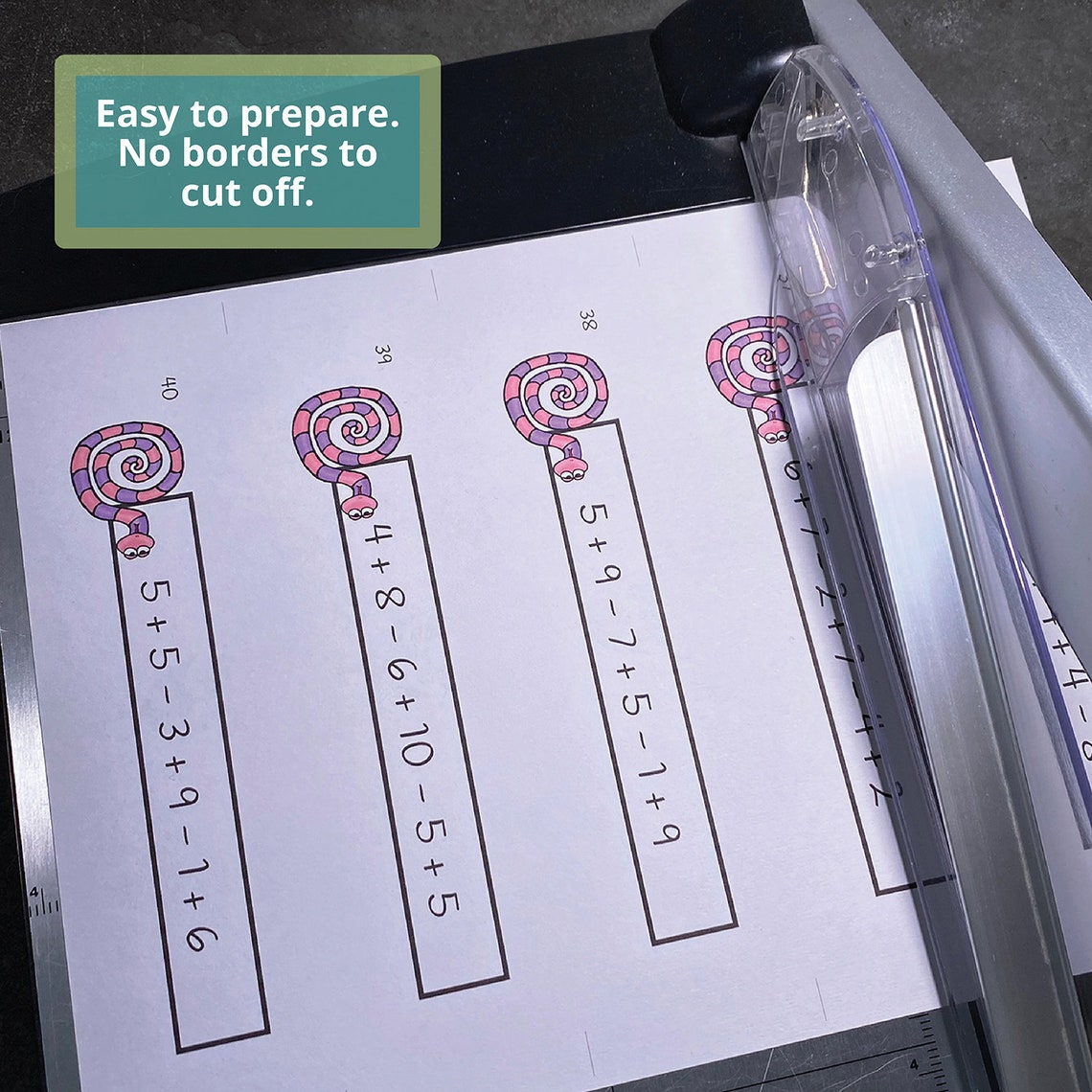 Montessori Math Subtraction Snake Game Cards for Subtraction | Etsy