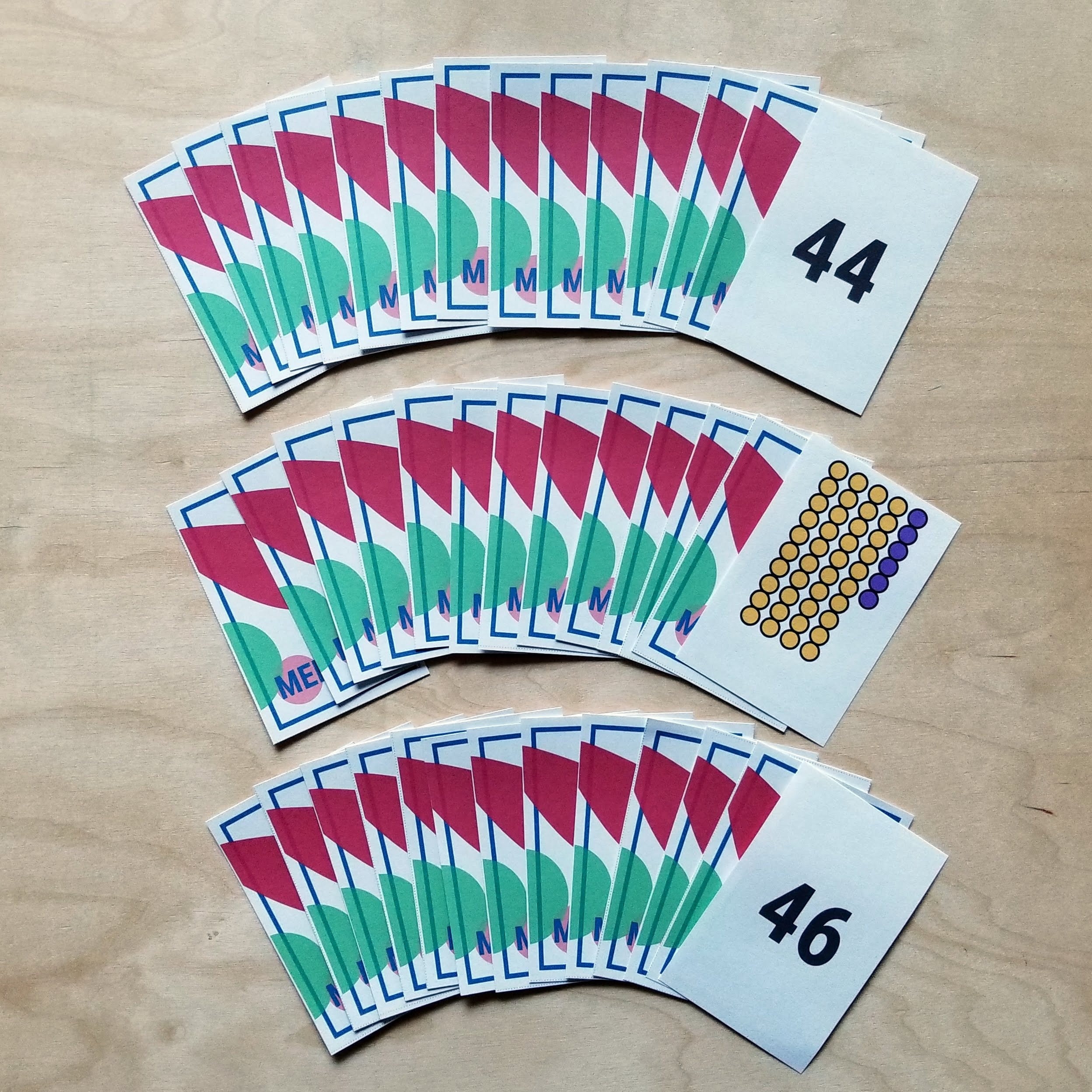 Montessori Math Memory Game: Beads and Numerals for 41–60 - Etsy