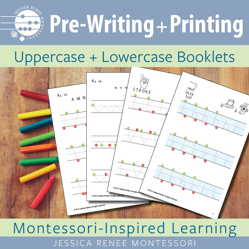 Pre-writing and Printing Skills Booklets, Stroke Practice, Letter ...