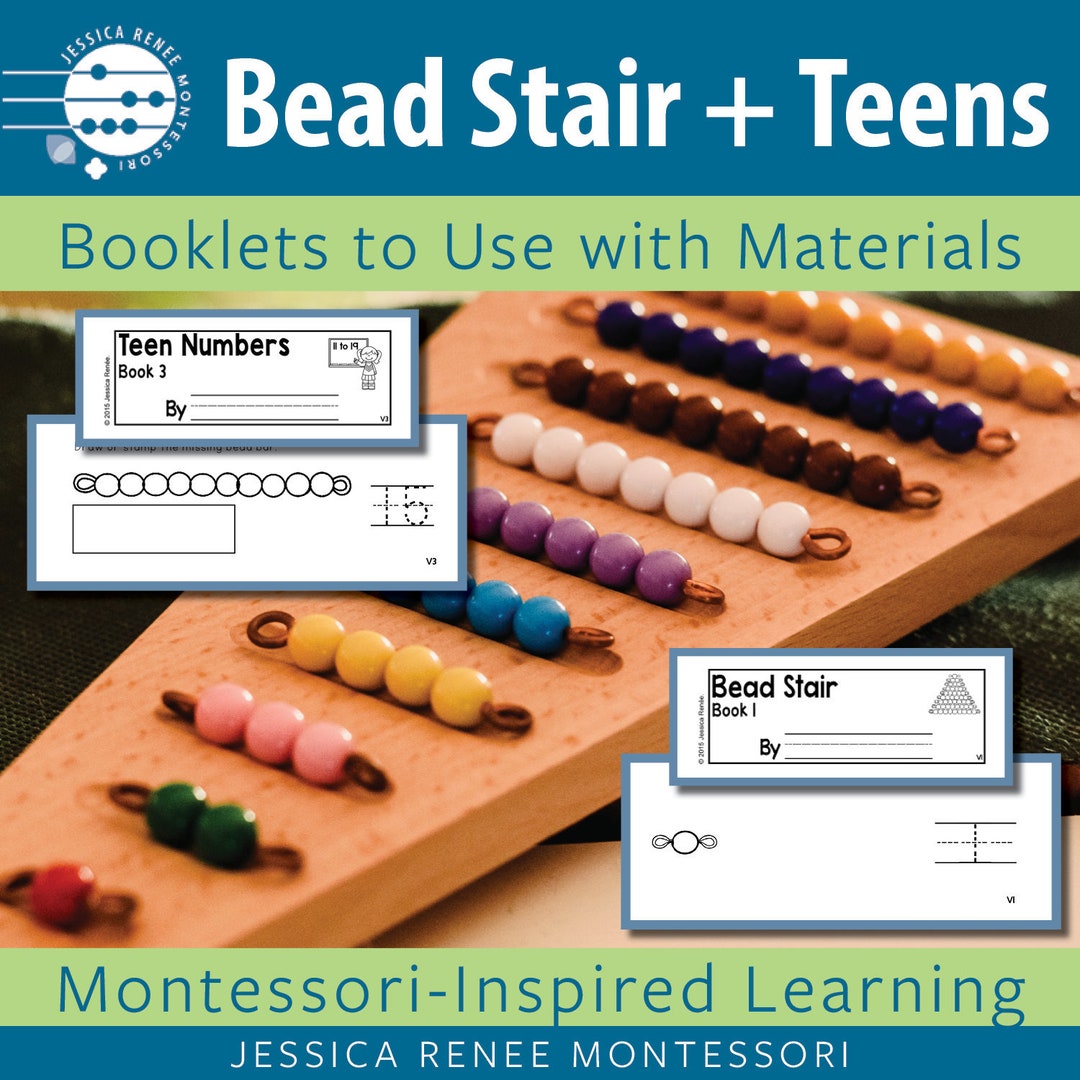 Montessori Math Numbers 1–9 and 11–19 With the Colored Bead Stair - Etsy