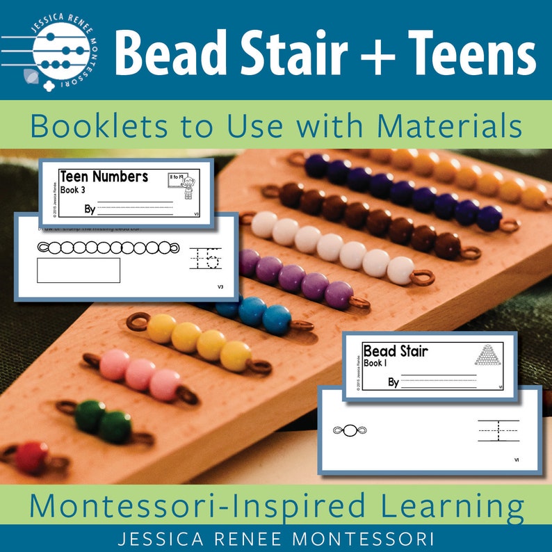 Montessori Math Numbers 1–9 and 11–19 With the Colored Bead Stair - Etsy