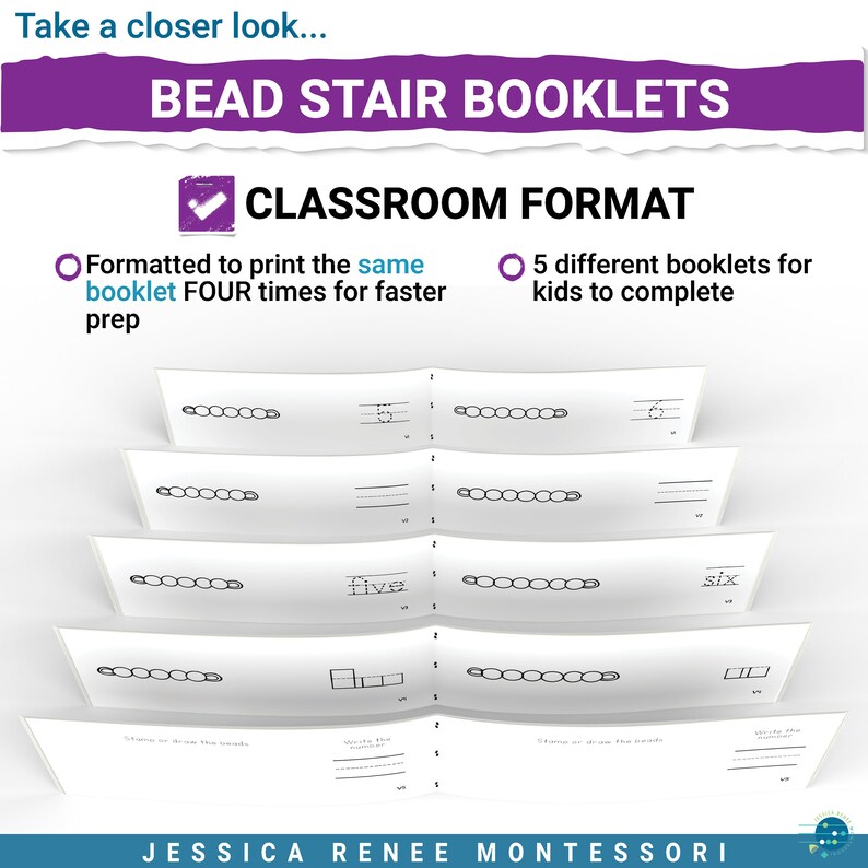 Montessori Math Numbers 1–9 and 11–19 With the Colored Bead Stair - Etsy