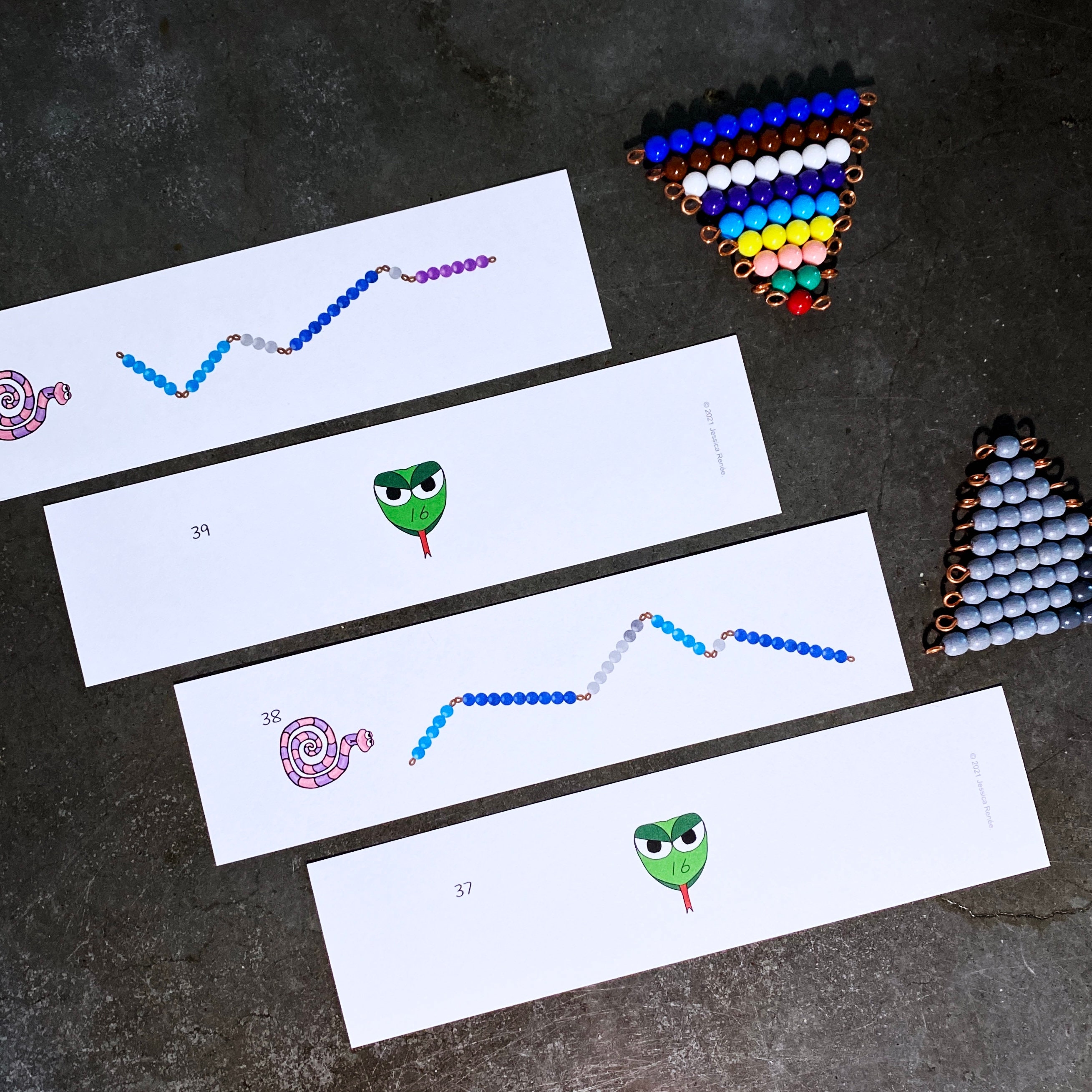 Montessori Math Snake Game Bundle: Addition & Subtraction Facts ...