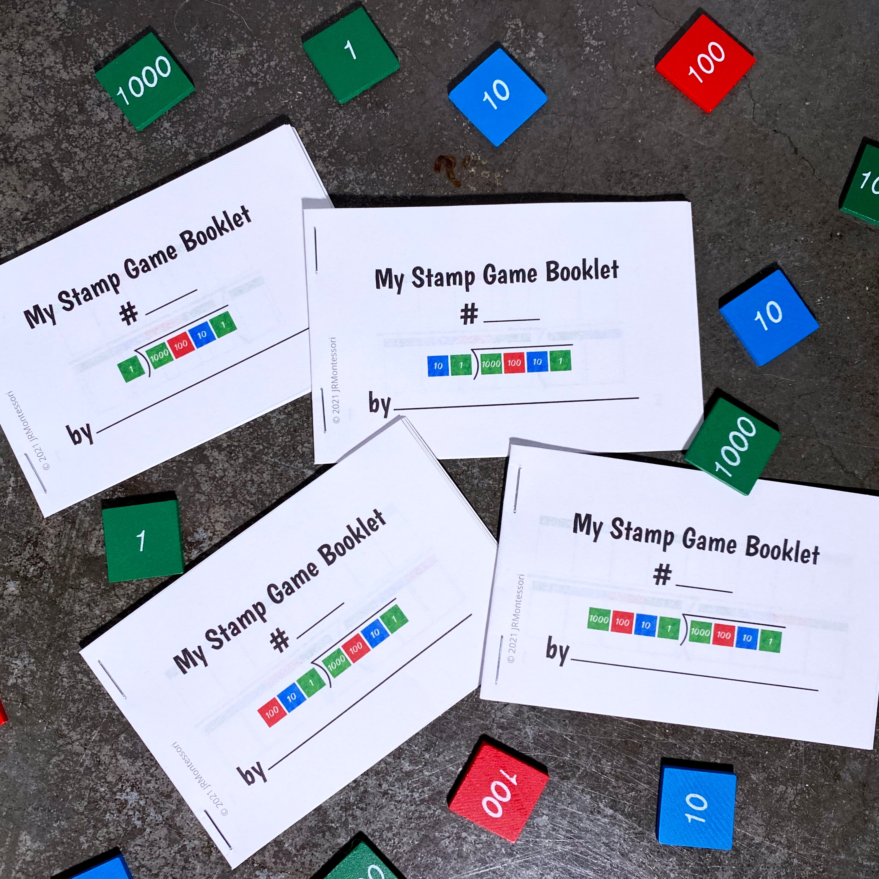 Montessori Math Blank Stamp Game Booklets - Etsy UK