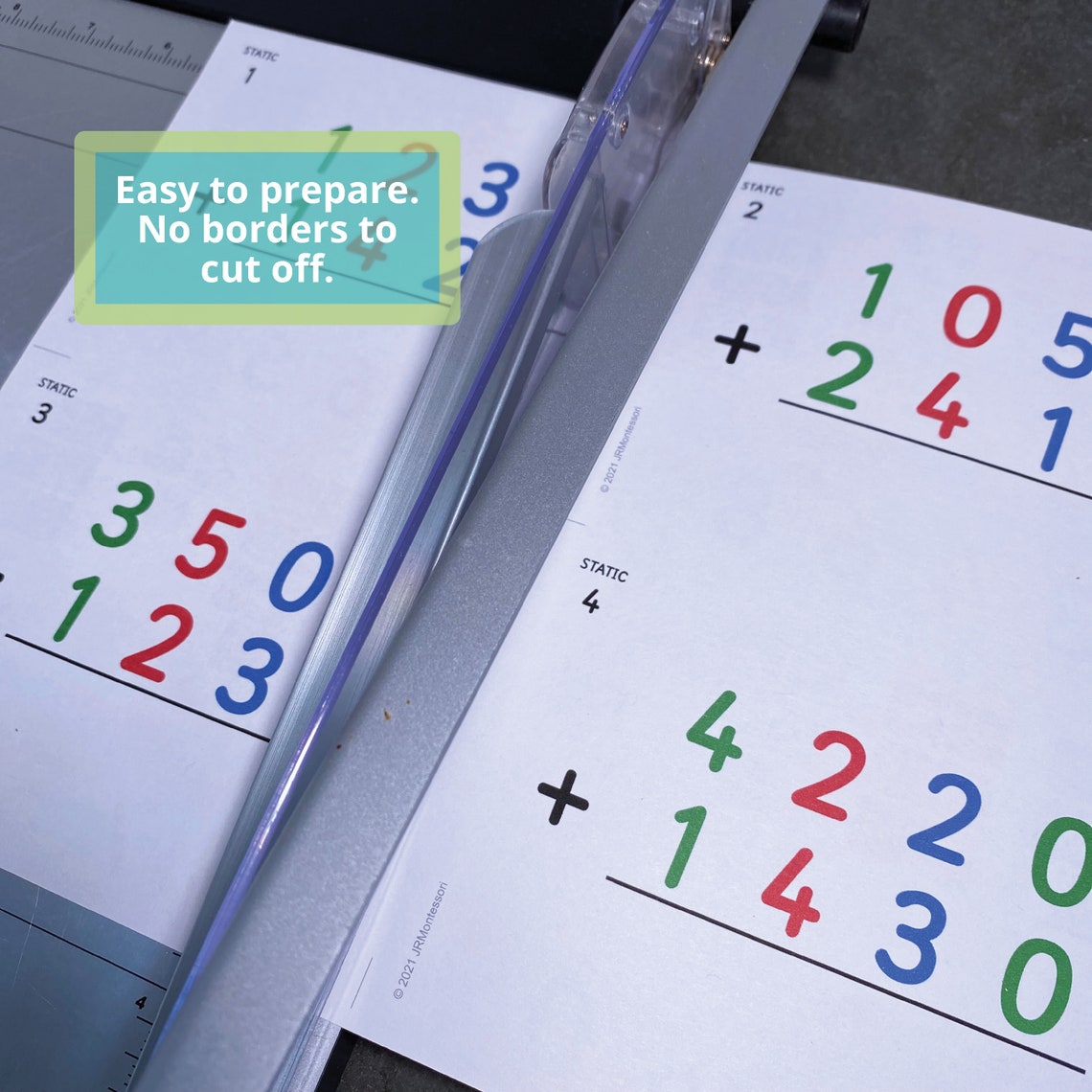 Montessori Math 4-digit Stamp Game Addition With Small Cards - Etsy