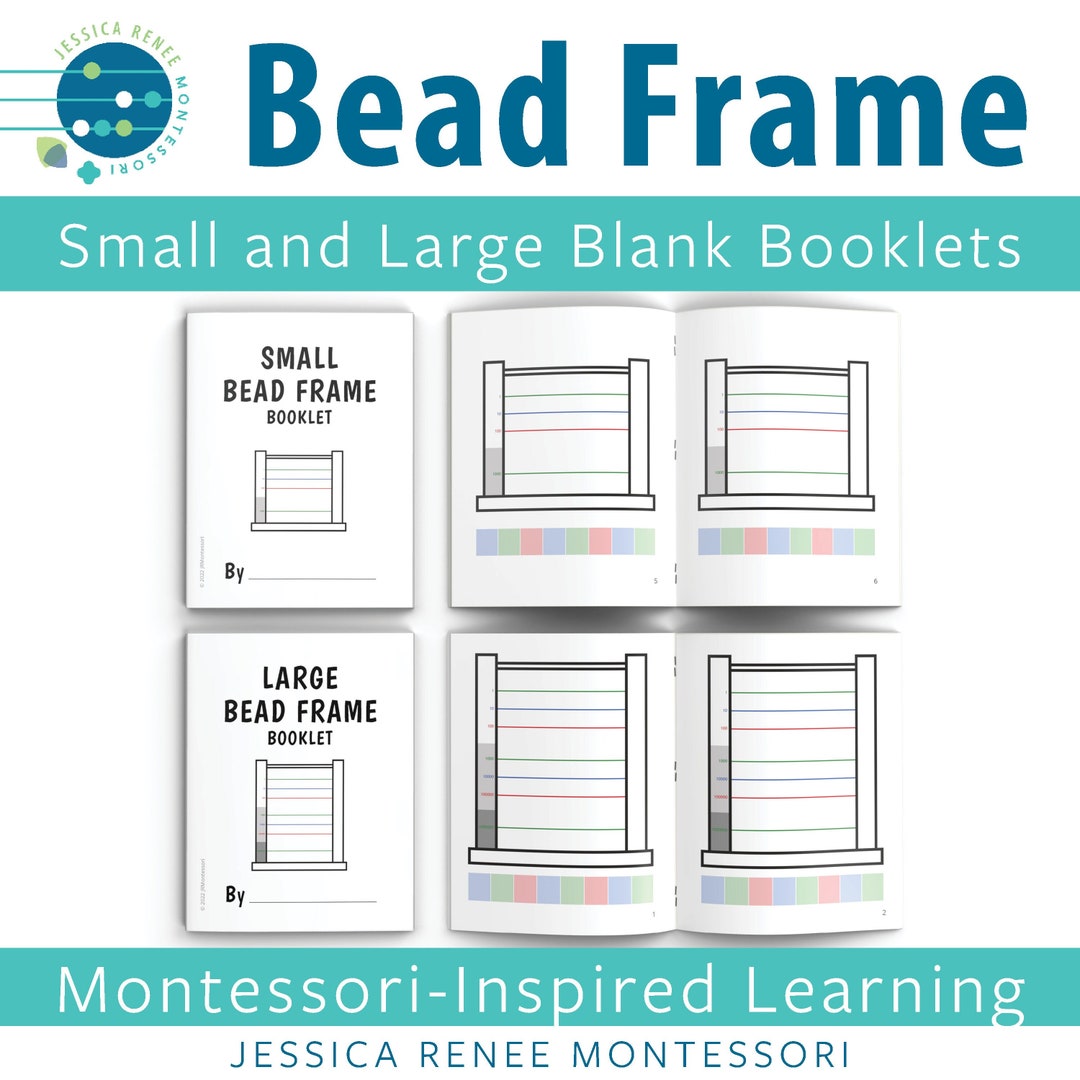 Montessori Math Small and Large Bead Frame Blank Booklets Bundle - Etsy