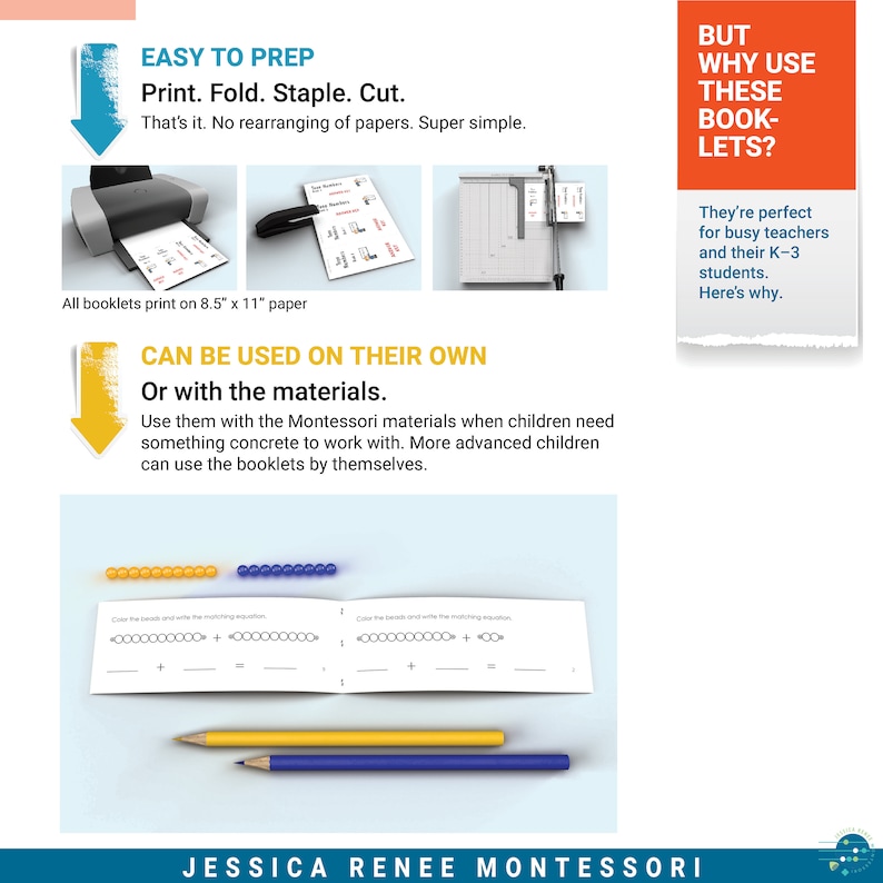 Montessori Math Numbers 1–9 and 11–19 With the Colored Bead Stair - Etsy