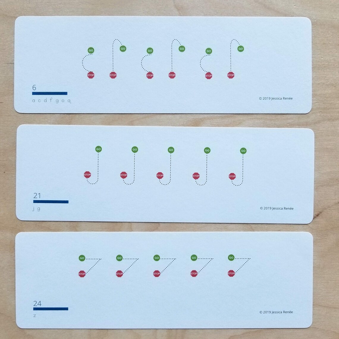 Pre-writing Tracing Cards: Lowercase Strokes - Etsy